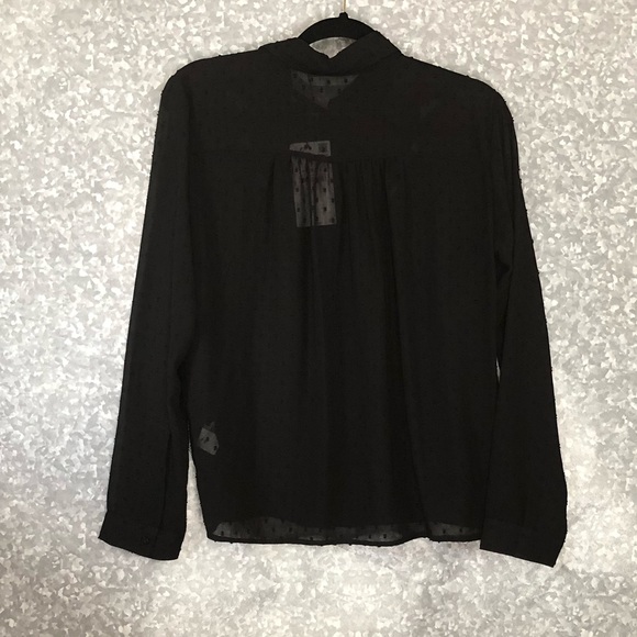 Zara | Tops | Nwt Zara Embroidered Dotted Mesh Sheer Shirt M | Poshmark